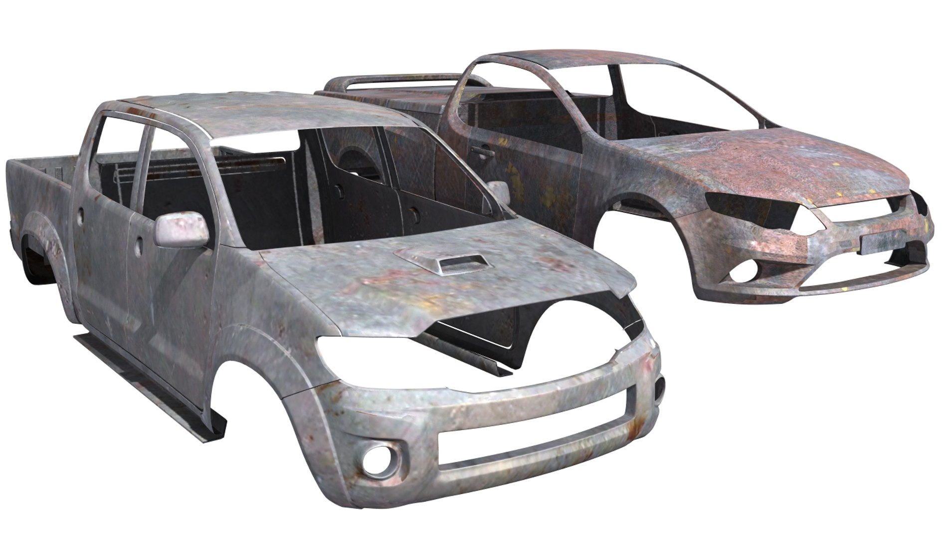 Hilux Falcon Rusty Vehicle 3d Model