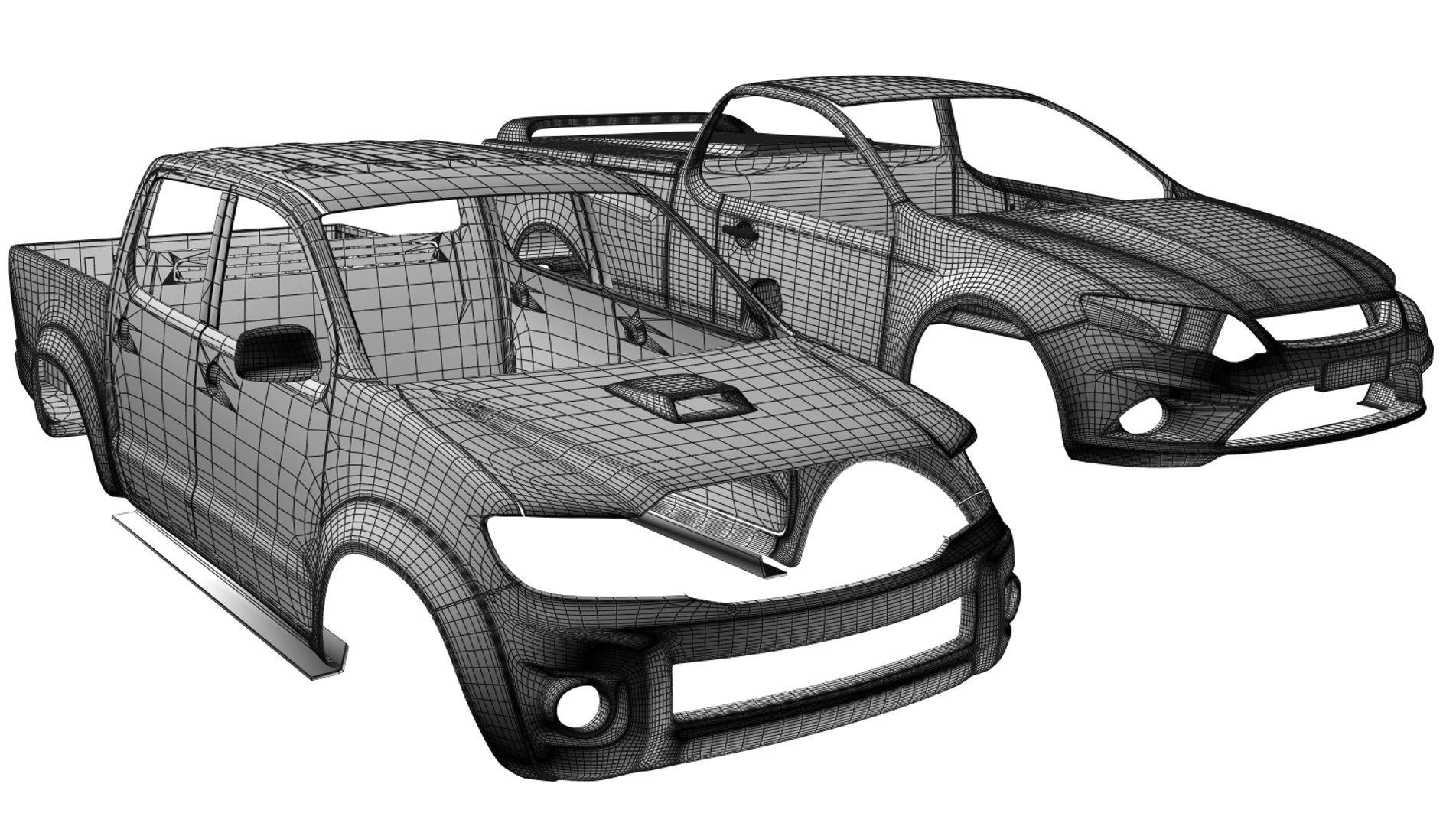 Hilux Falcon Rusty Vehicle 3d Model