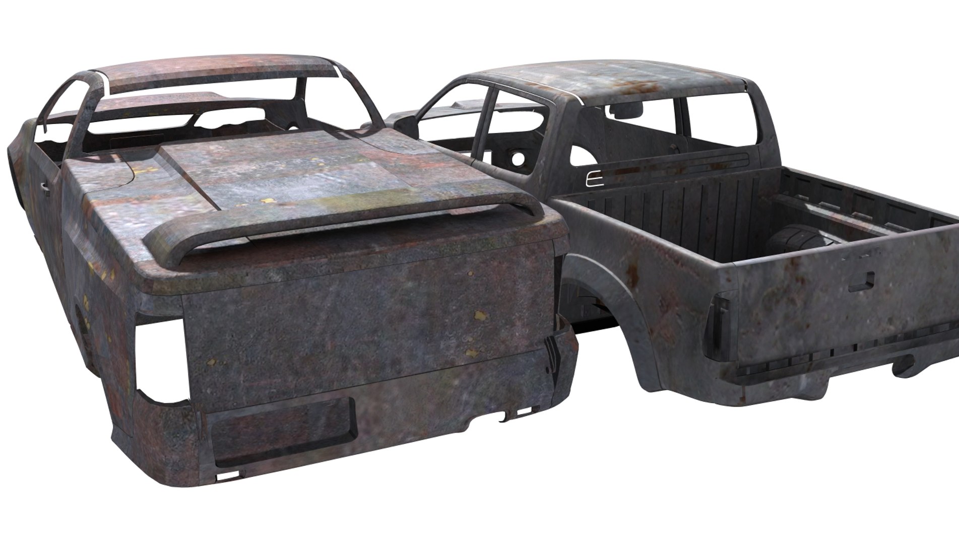 Hilux Falcon Rusty Vehicle 3d Model