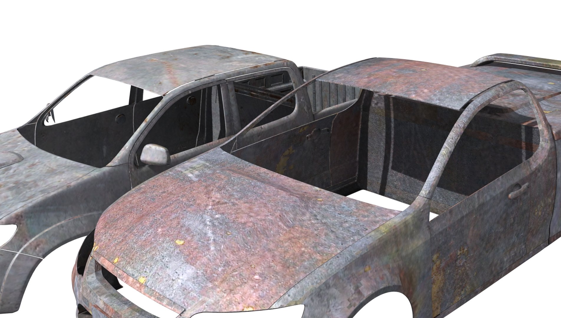 Hilux Falcon Rusty Vehicle 3d Model