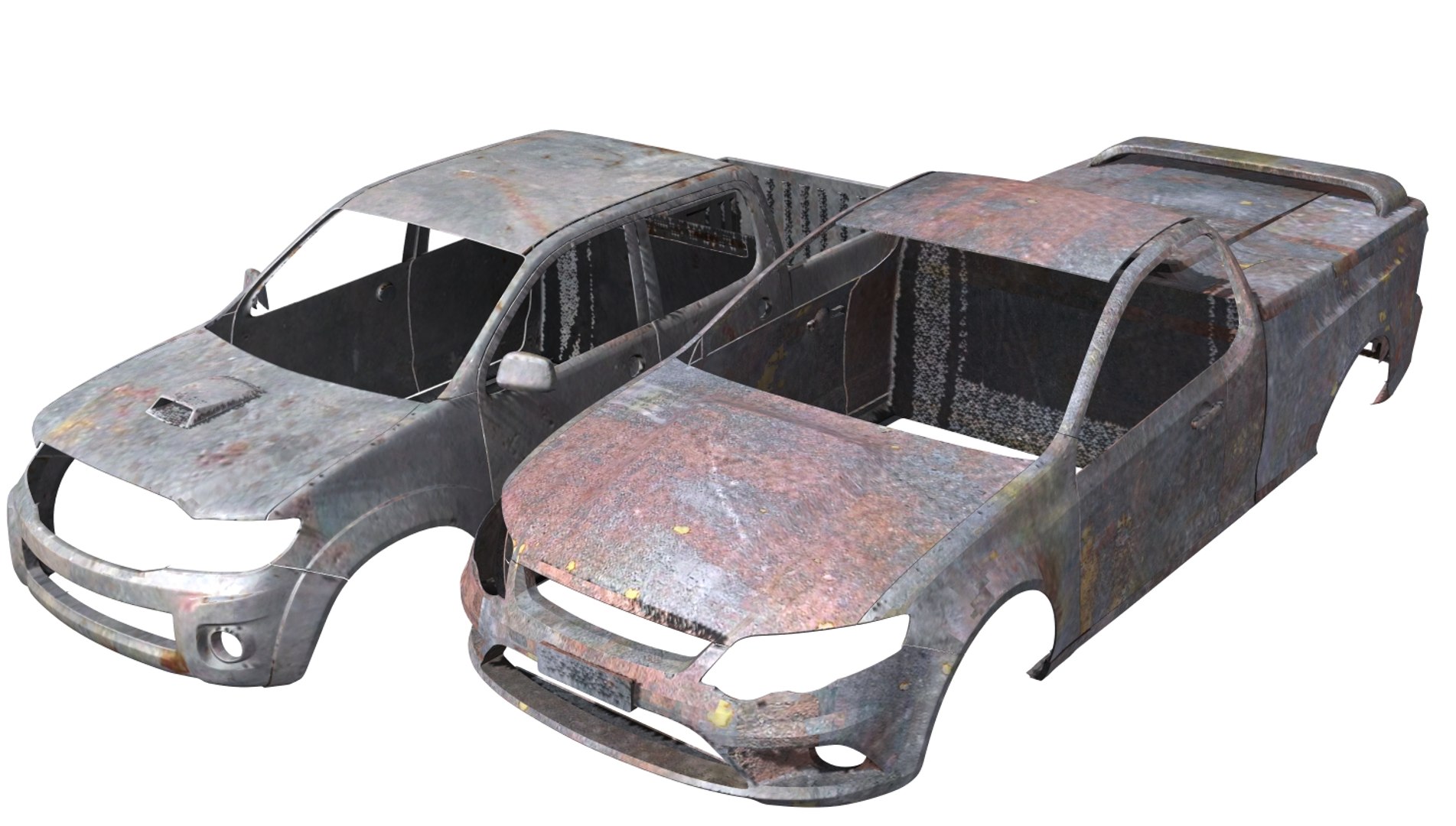 Hilux Falcon Rusty Vehicle 3d Model