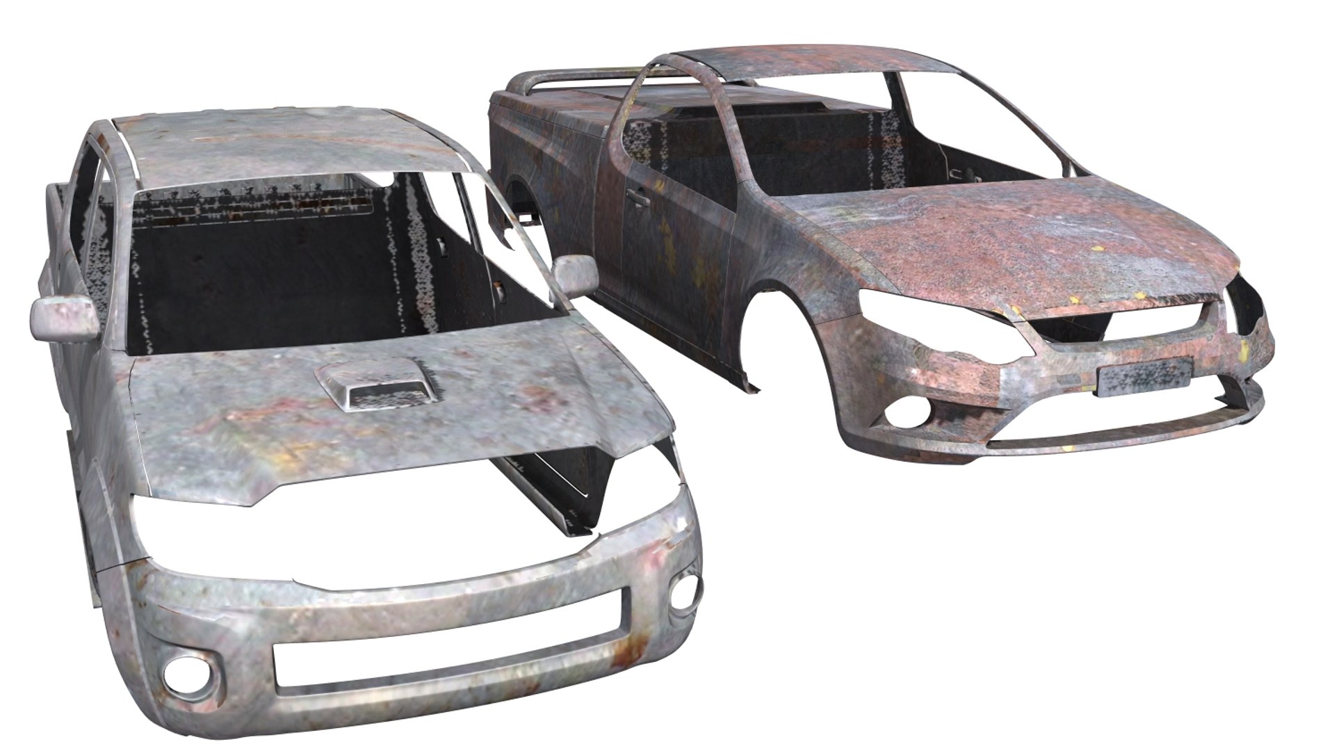 Hilux Falcon Rusty Vehicle 3d Model