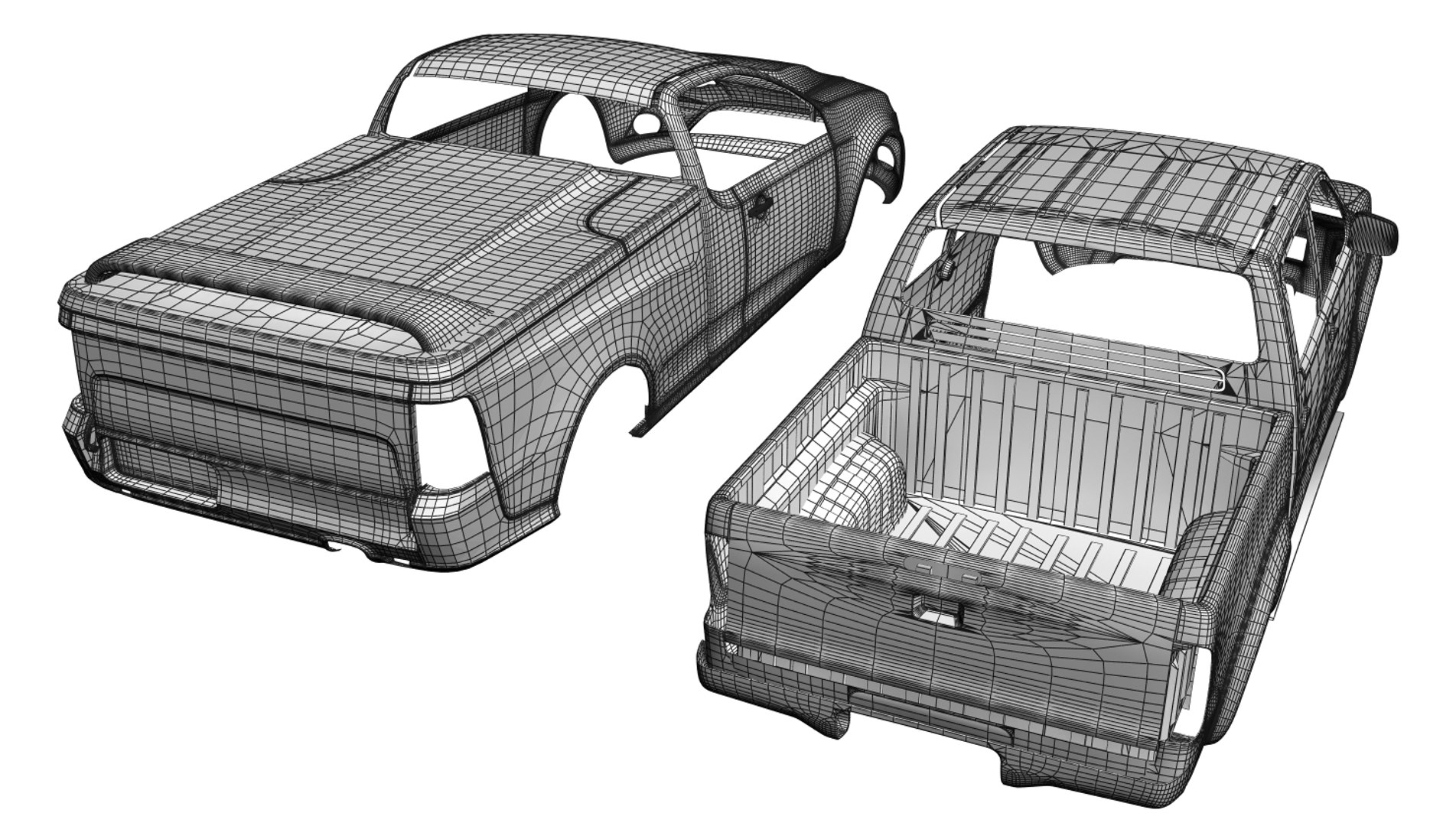 Hilux Falcon Rusty Vehicle 3d Model