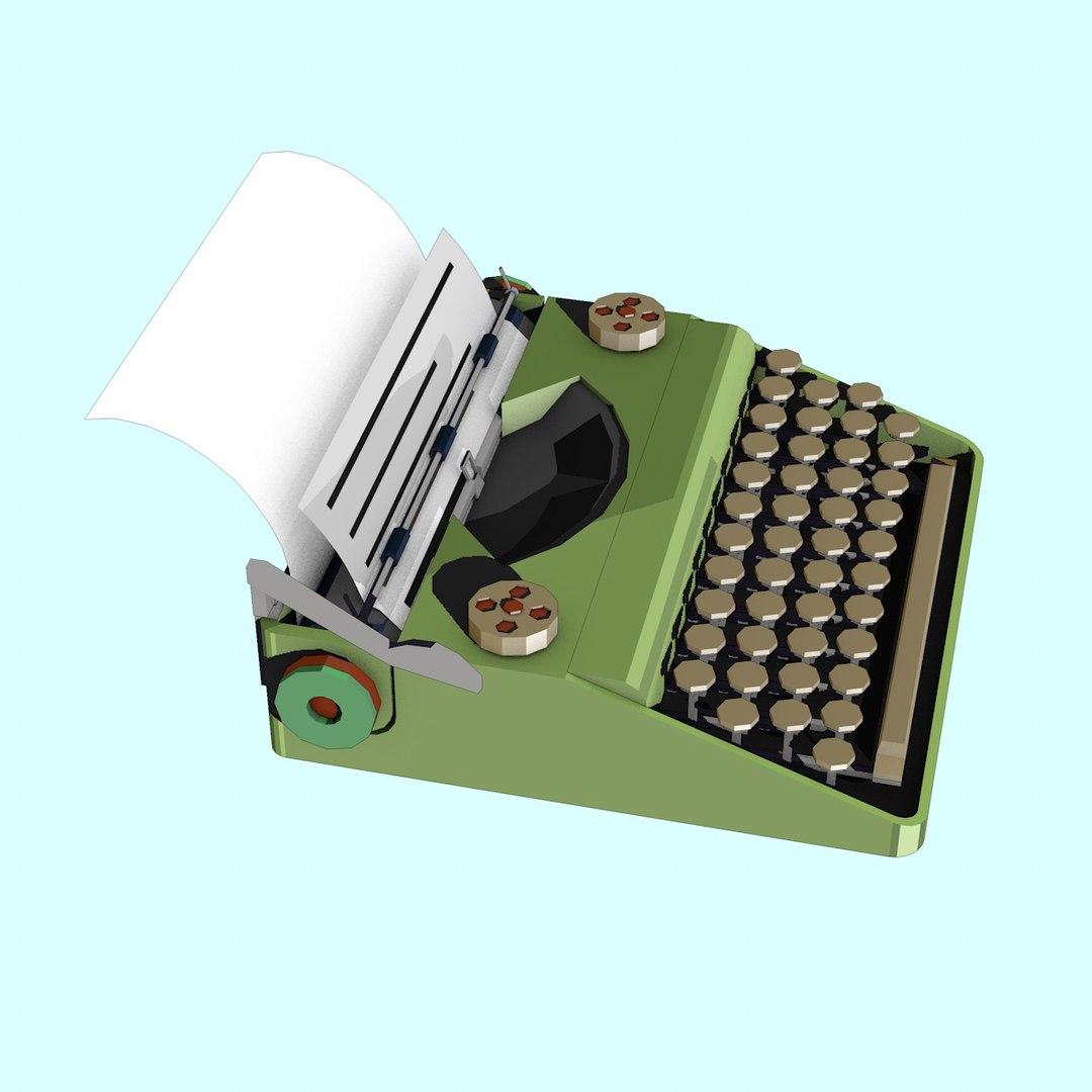 3D model cartoon typewriter - TurboSquid 1489688