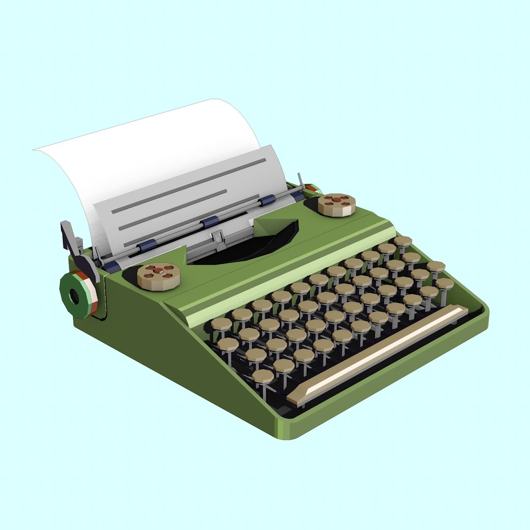3D model cartoon typewriter - TurboSquid 1489688