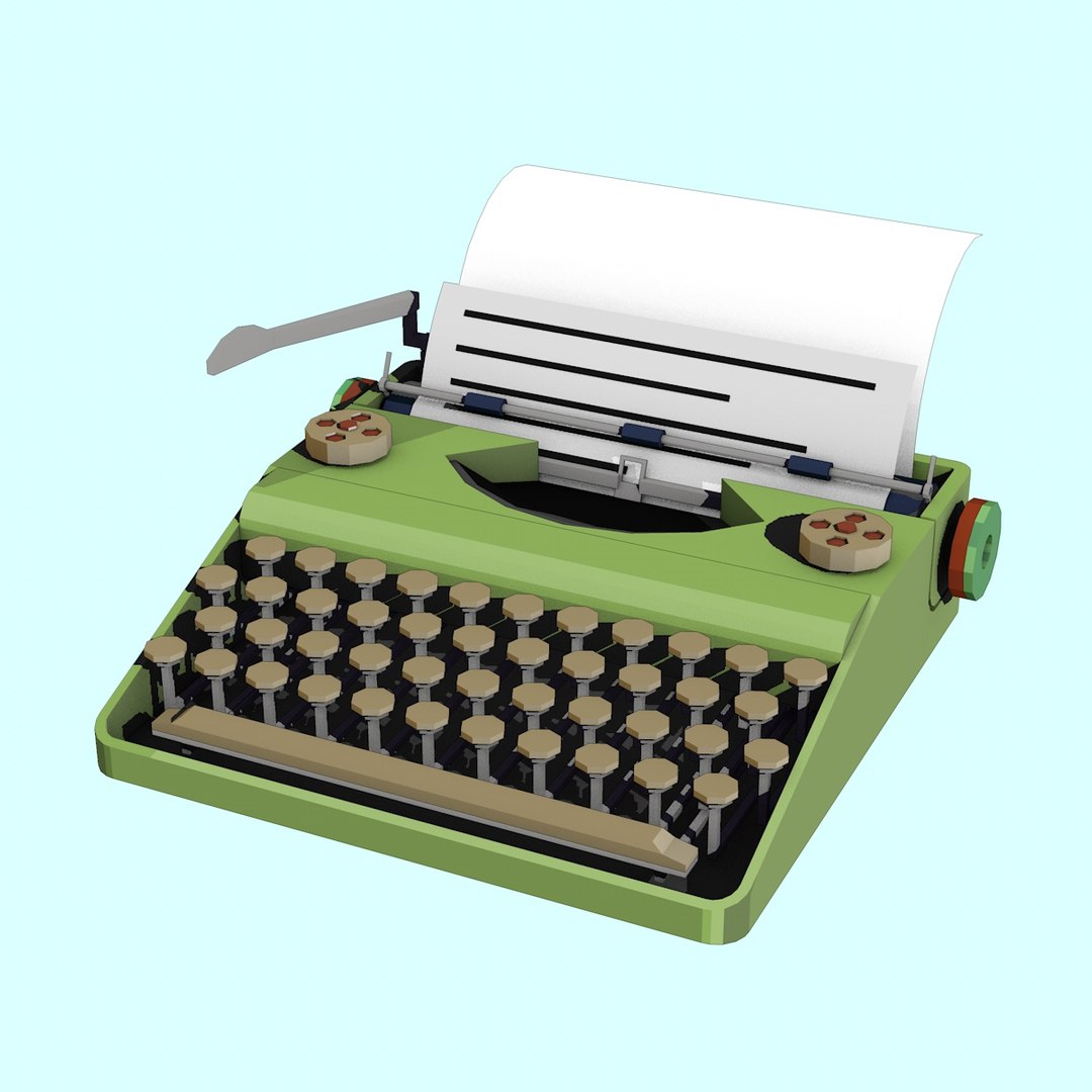 cartoon typewriter