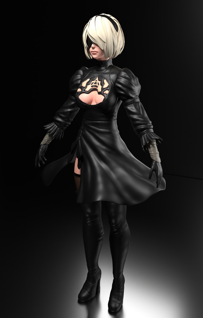 Nier Automata 2b 3D Model - TurboSquid 1989006