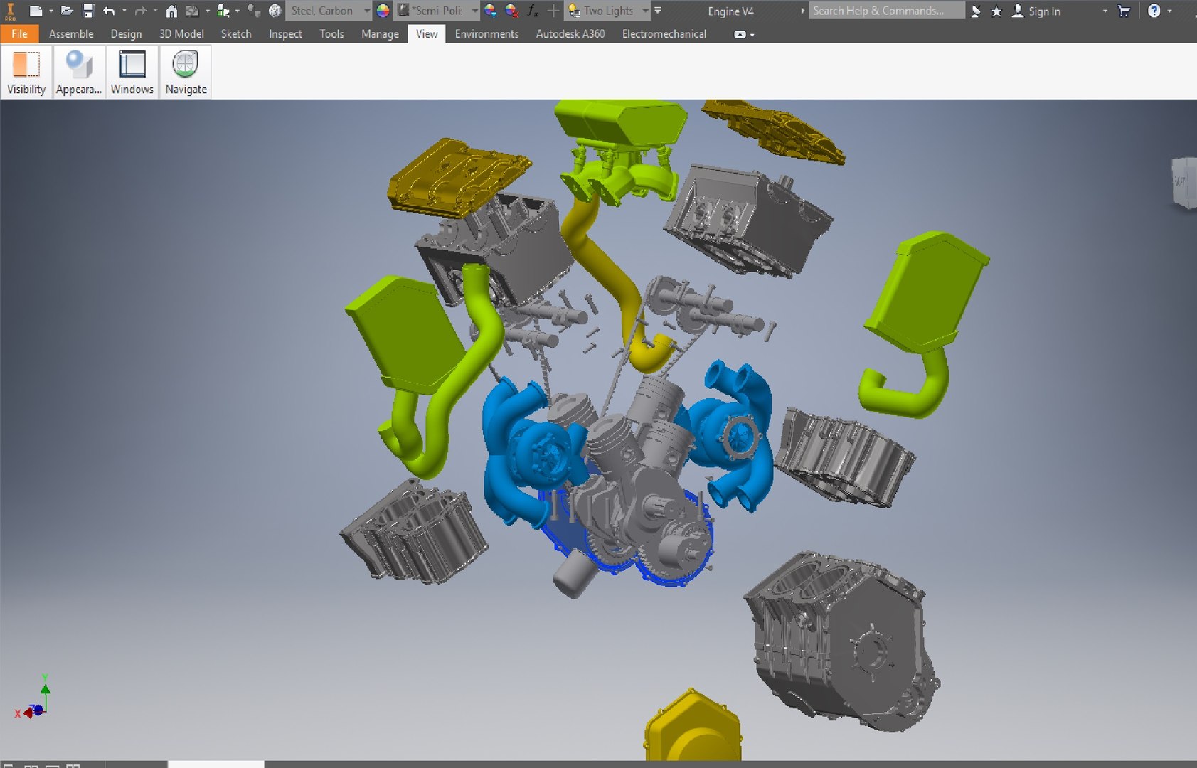 V4 Engine Motors 3D Mode 3D Model - TurboSquid 2007935