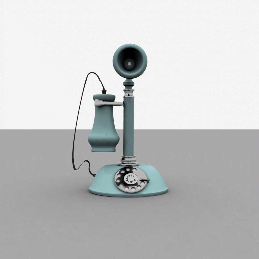 3ds Retro Antique Telephone