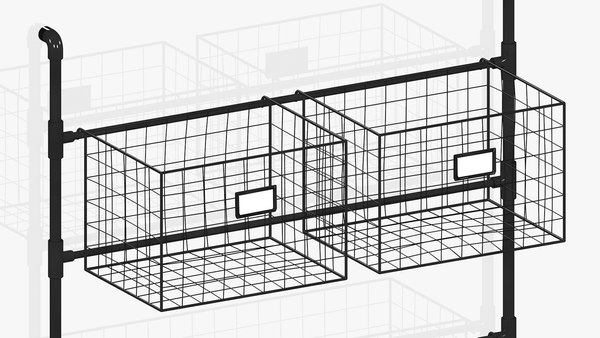 Black Metal Wall Shelf 3D model - TurboSquid 2039558