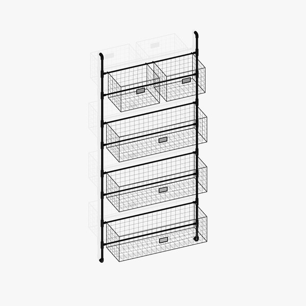 Black Metal Wall Shelf 3D model - TurboSquid 2039558