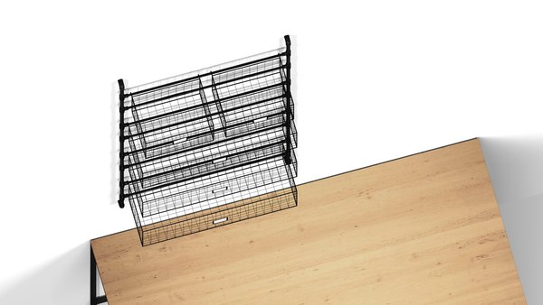 Black Metal Wall Shelf 3D model - TurboSquid 2039558
