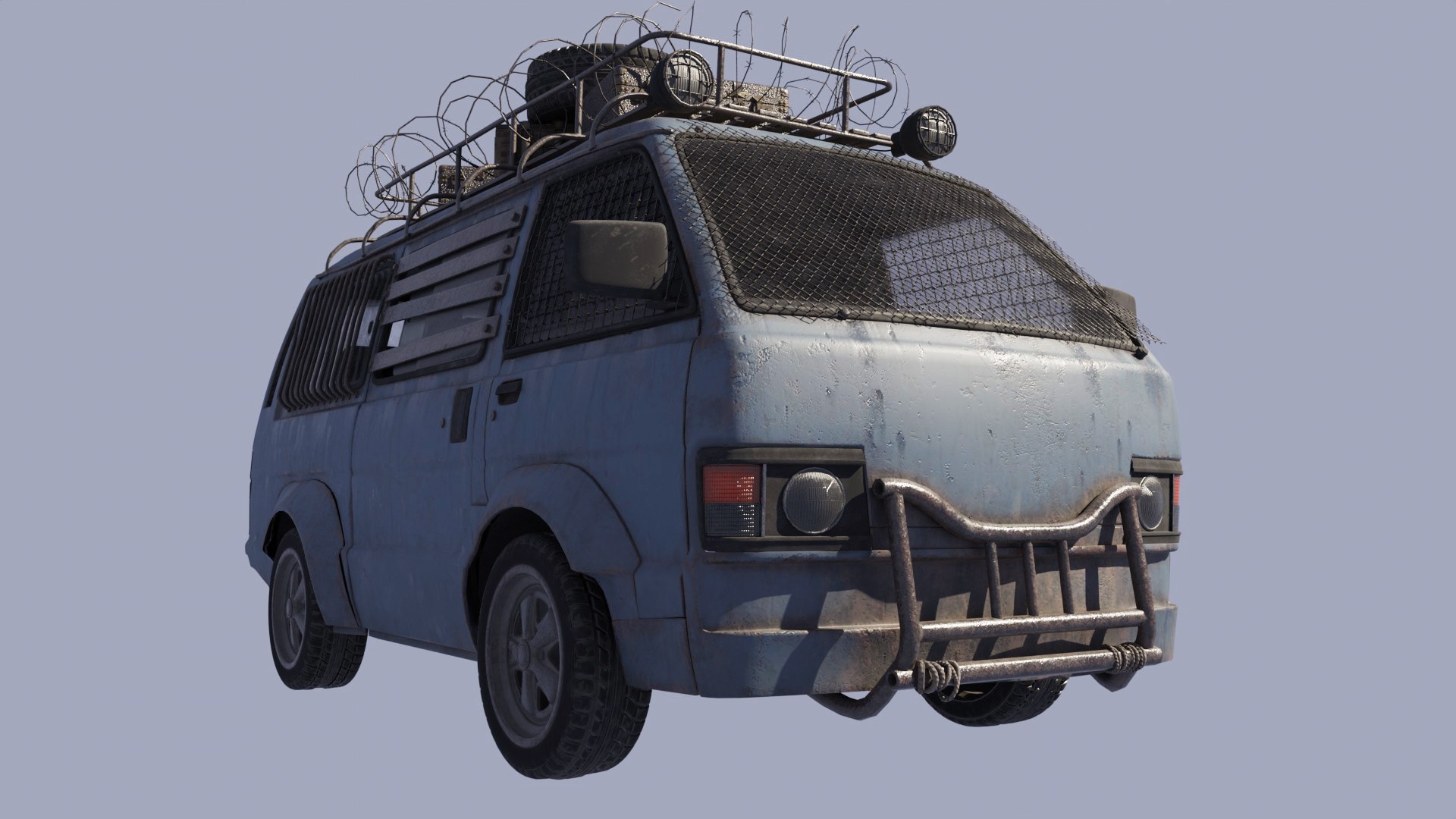 3D Post-Apocalyptic Van - TurboSquid 2309732
