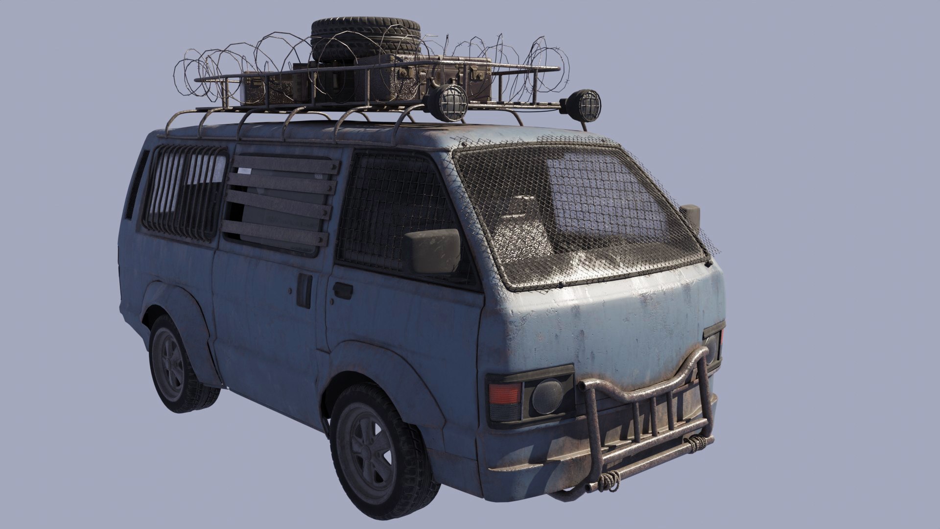 3D Post-Apocalyptic Van - TurboSquid 2309732