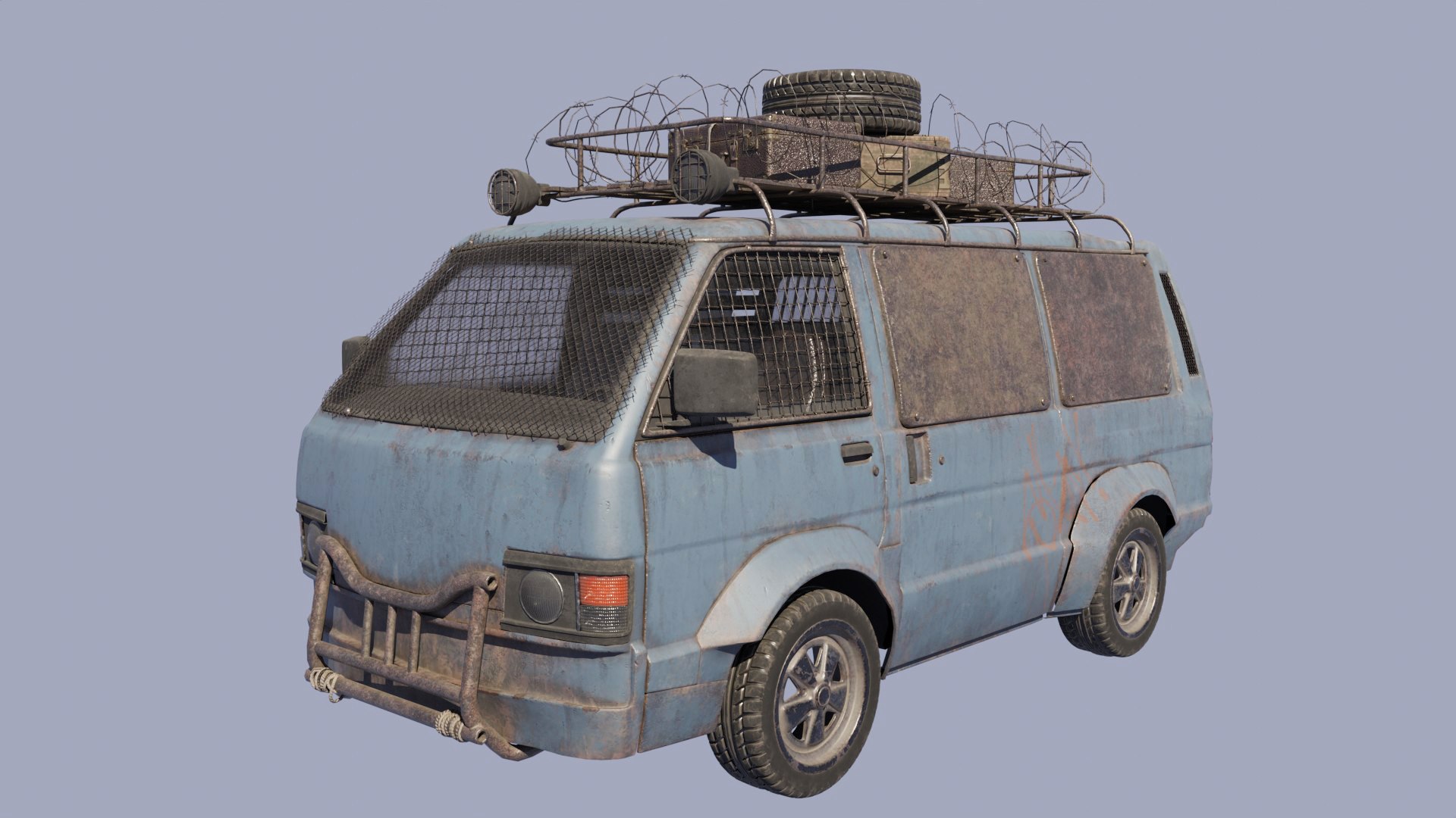 3D Post-Apocalyptic Van - TurboSquid 2309732