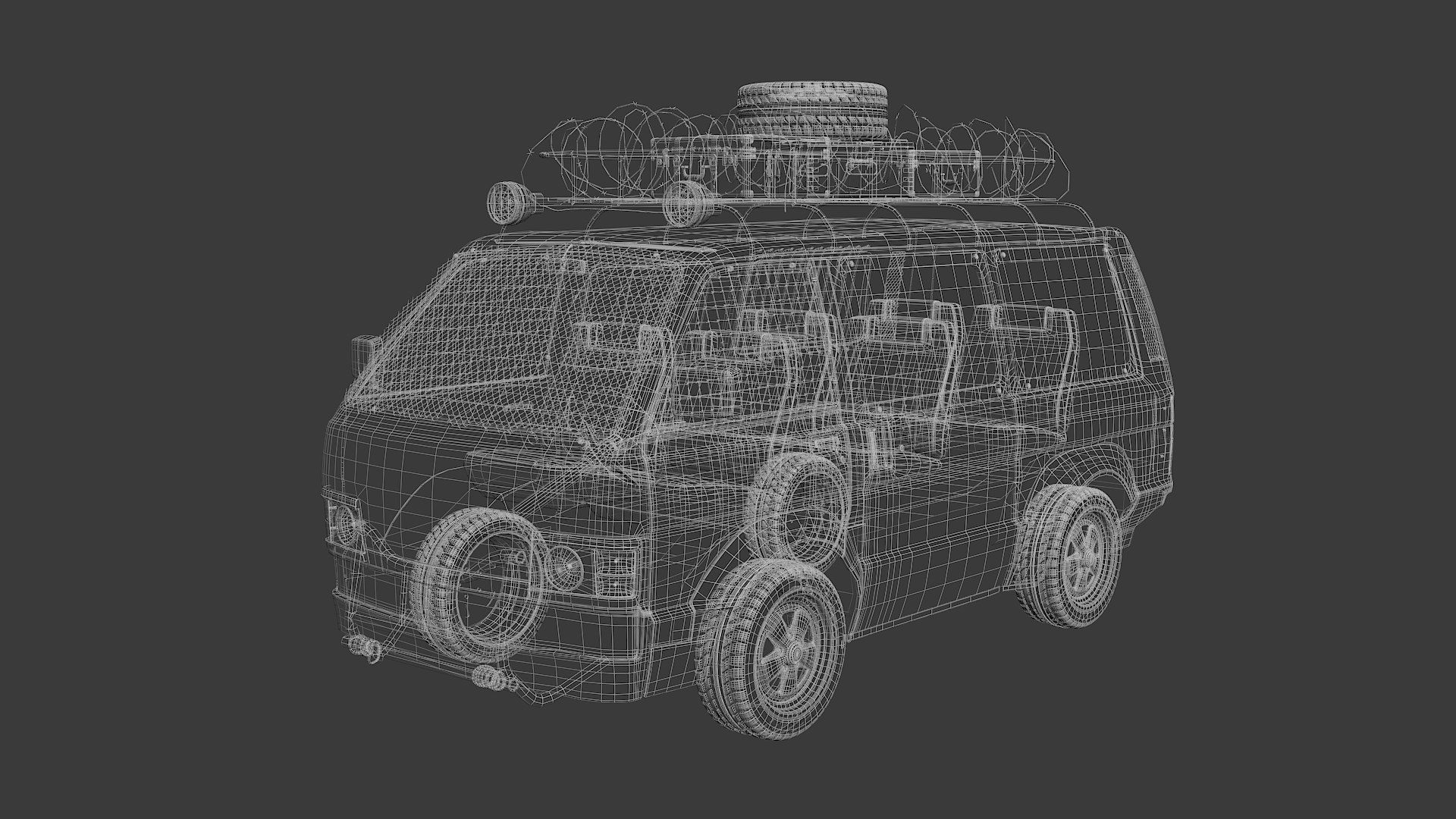 3D Post-Apocalyptic Van - TurboSquid 2309732