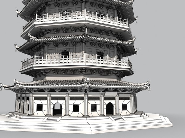 3D chinese tower model - TurboSquid 1399572