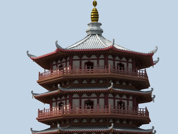 3D chinese tower model - TurboSquid 1399572