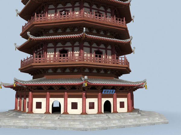 3D chinese tower model - TurboSquid 1399572