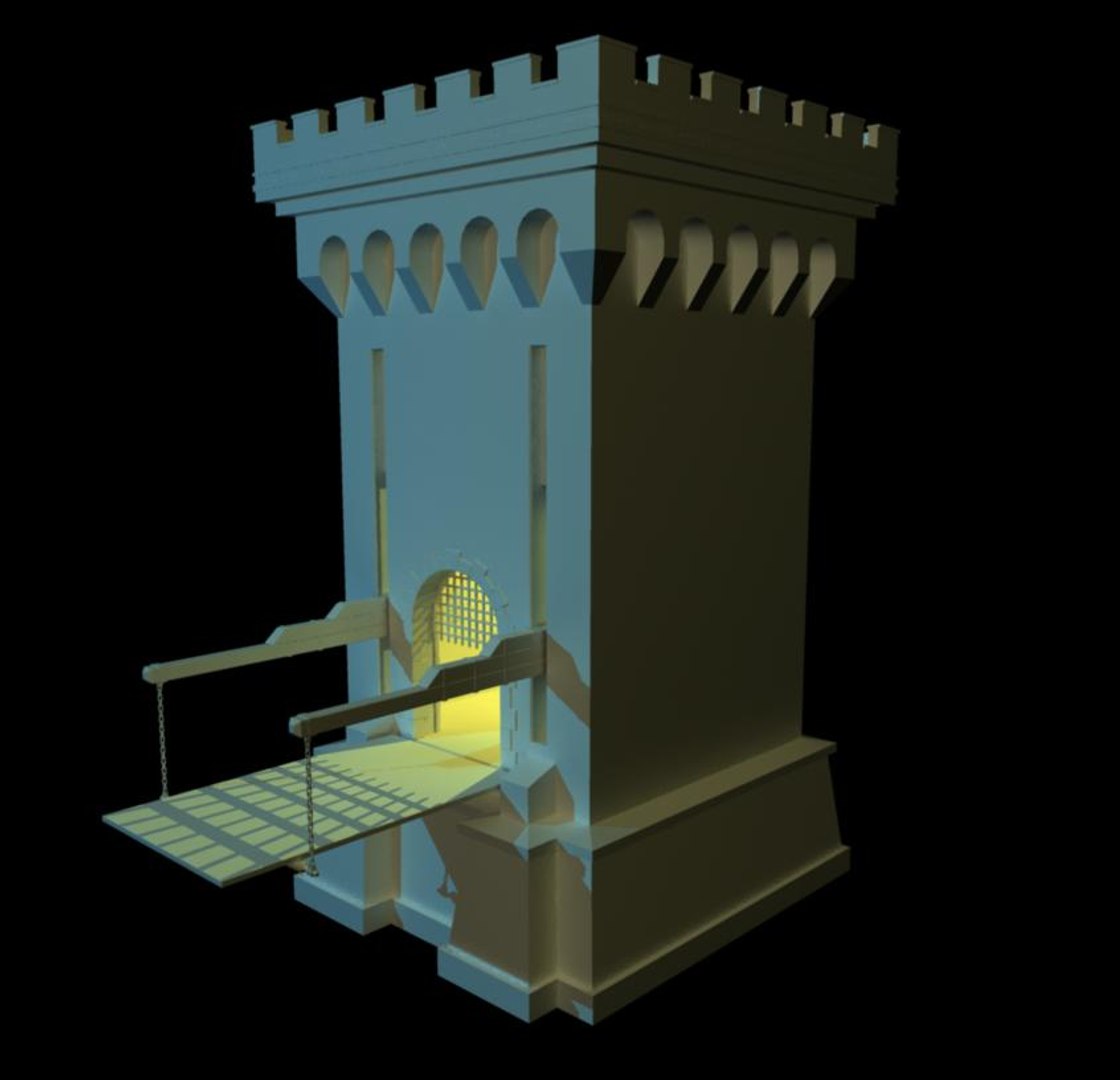 3d model castle gatehouse