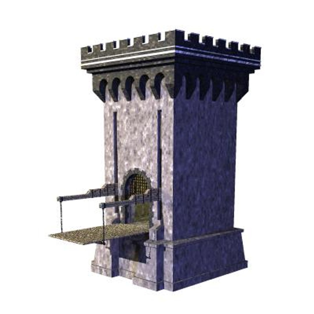3d model castle gatehouse