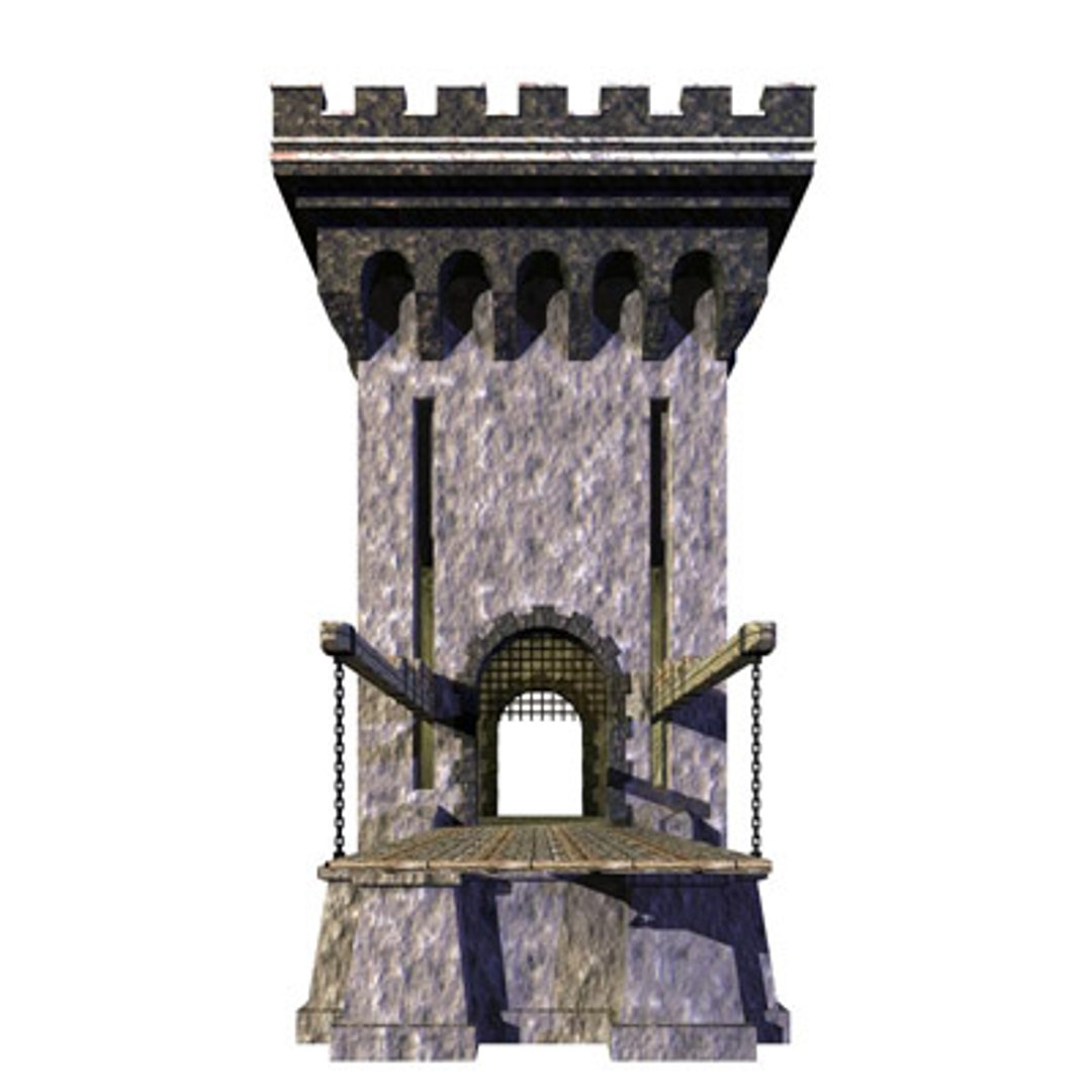3d model castle gatehouse