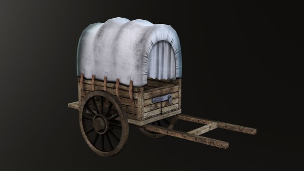 Wooden Cart Low poly 3D model Modelo 3D - TurboSquid 2001021