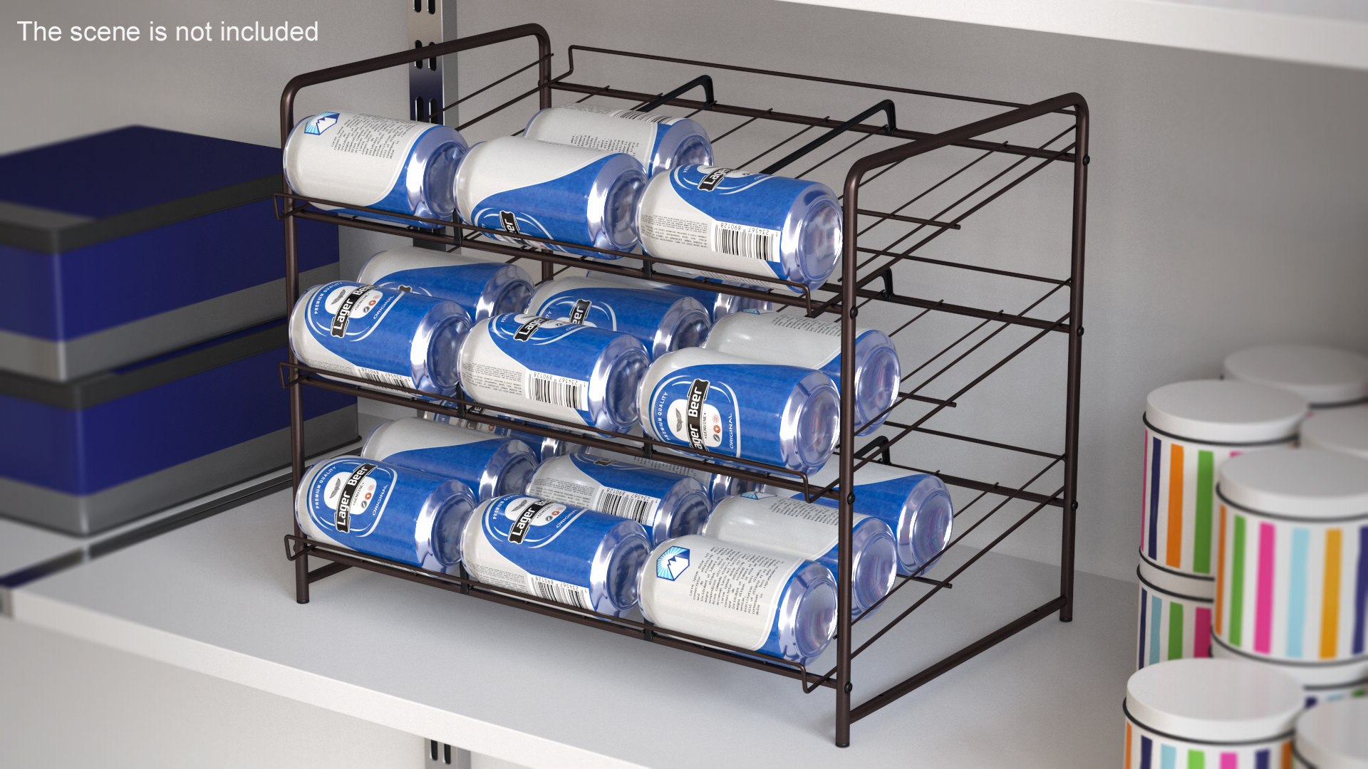3D Wide Can Dispenser Bronze With Beer Cans - TurboSquid 2018557