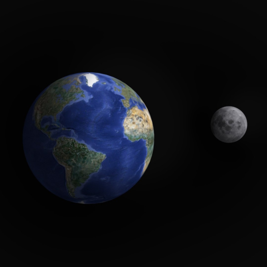 Earth Moon 3d Model