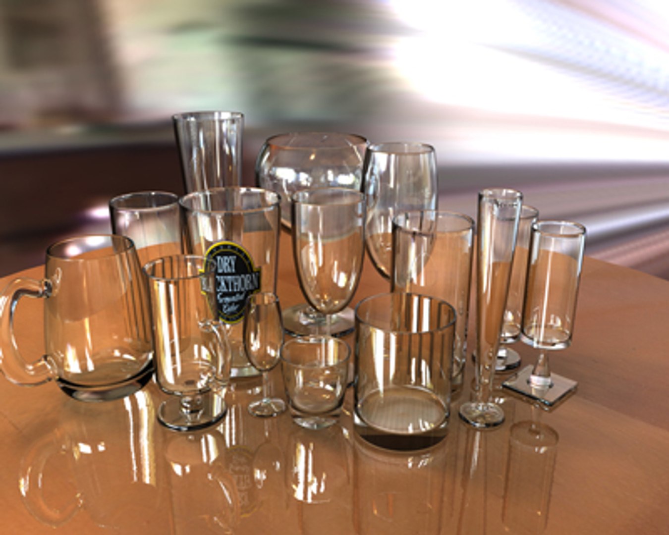 3d Glassware Pint Glass Model