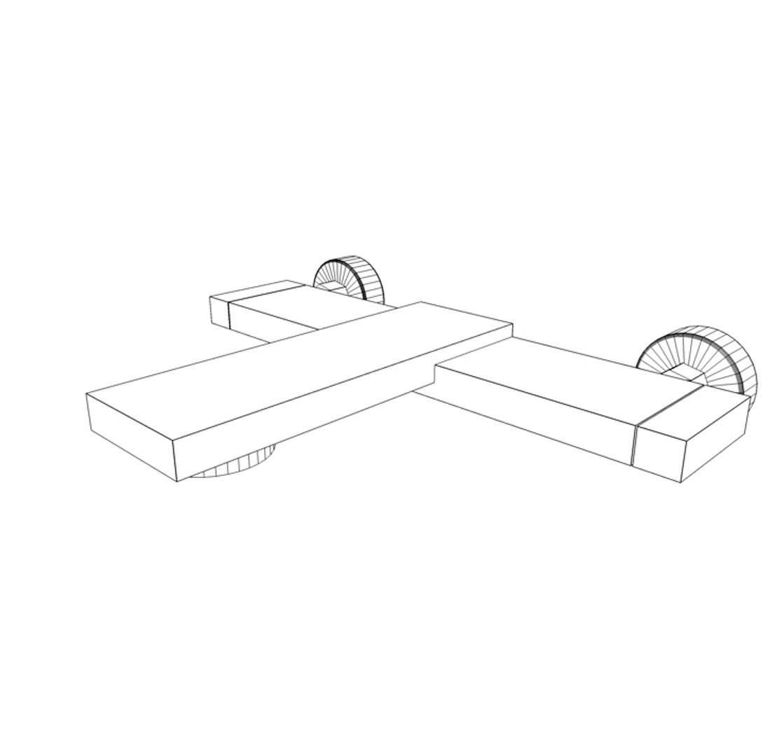 3d model tap chrome bathroom