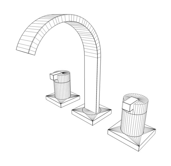 3d model tap chrome bathroom