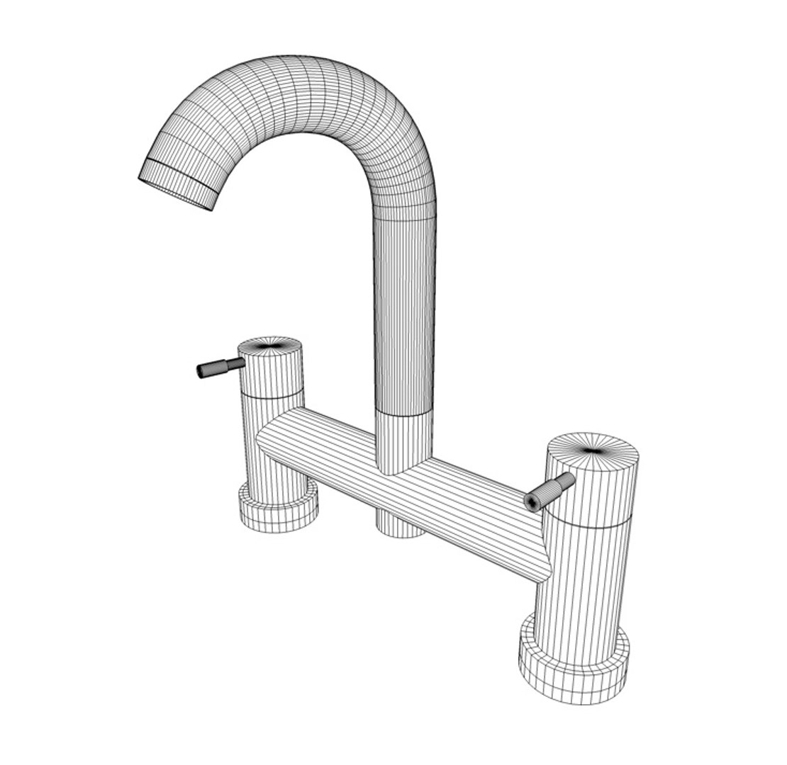 3d model tap chrome bathroom
