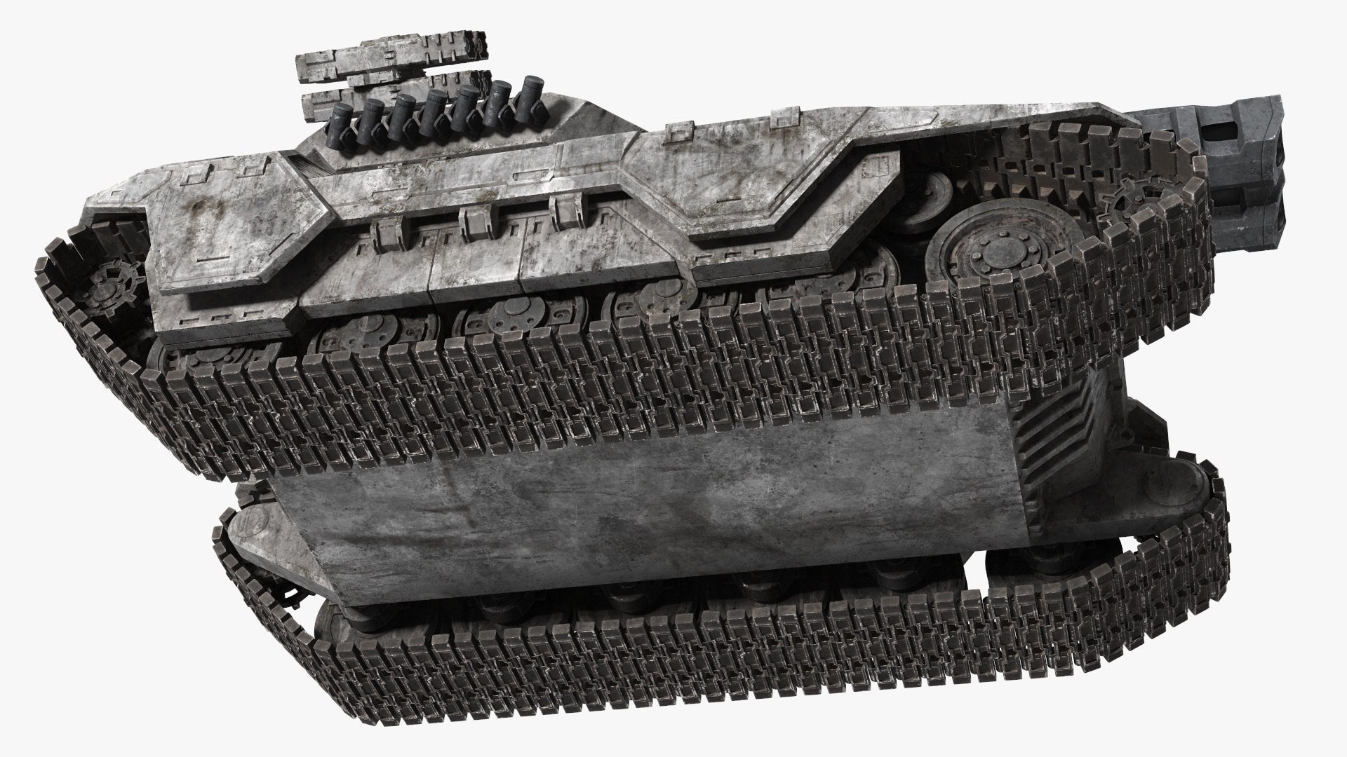 3D Model Futuristic Battle Tank With Damage Rigged - TurboSquid 2273661