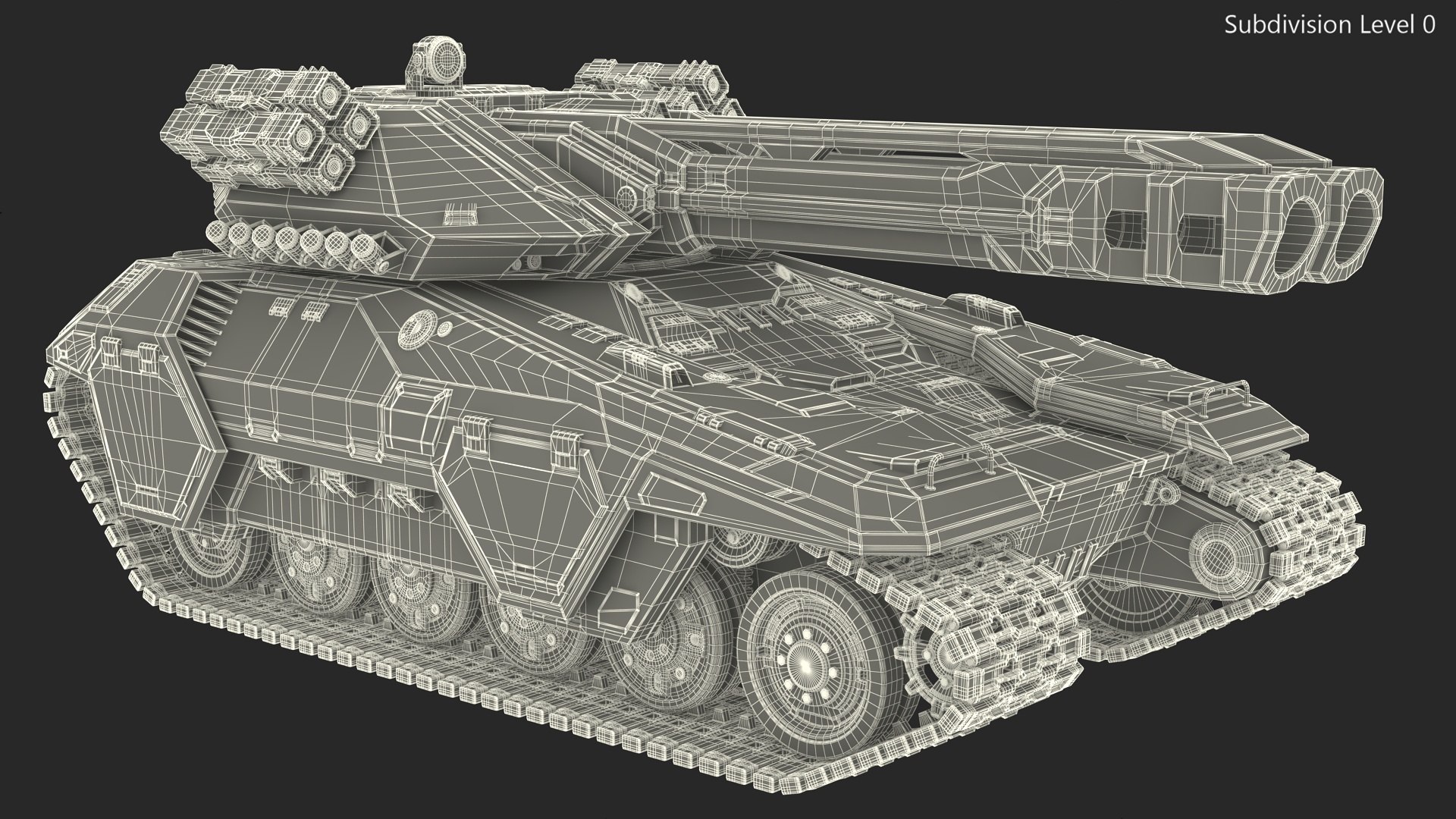 3D Model Futuristic Battle Tank With Damage Rigged - TurboSquid 2273661