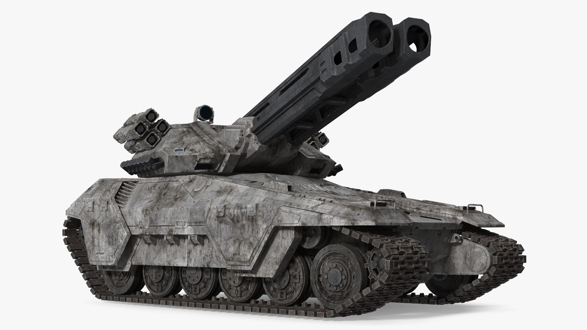 3D Model Futuristic Battle Tank With Damage Rigged - TurboSquid 2273661