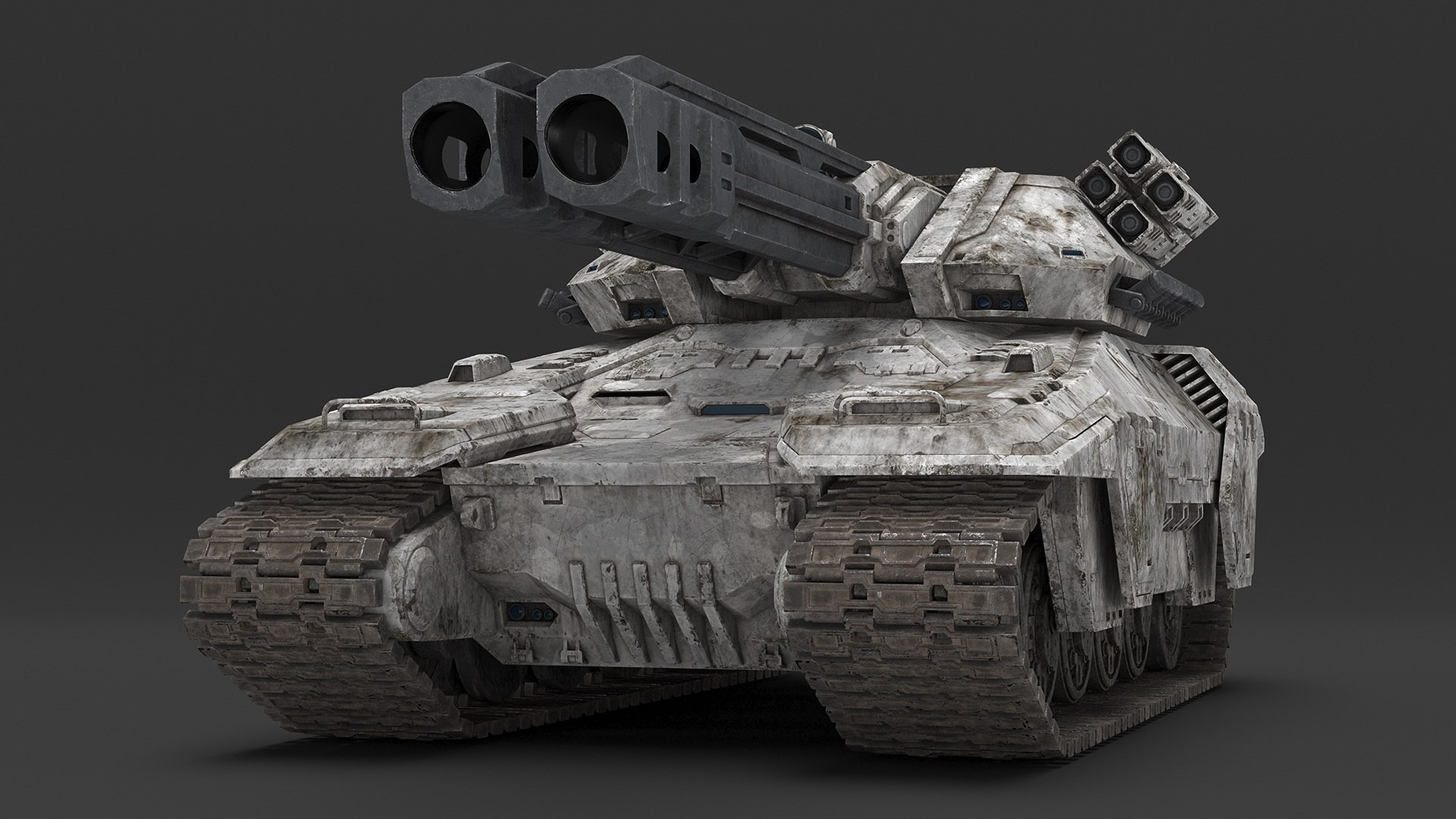 3D Model Futuristic Battle Tank With Damage Rigged - TurboSquid 2273661