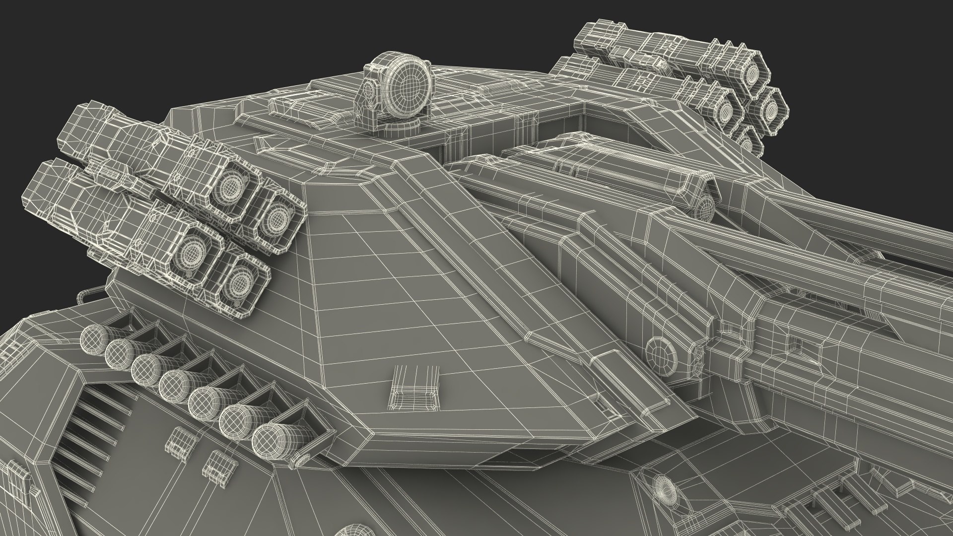 3D Model Futuristic Battle Tank With Damage Rigged - TurboSquid 2273661