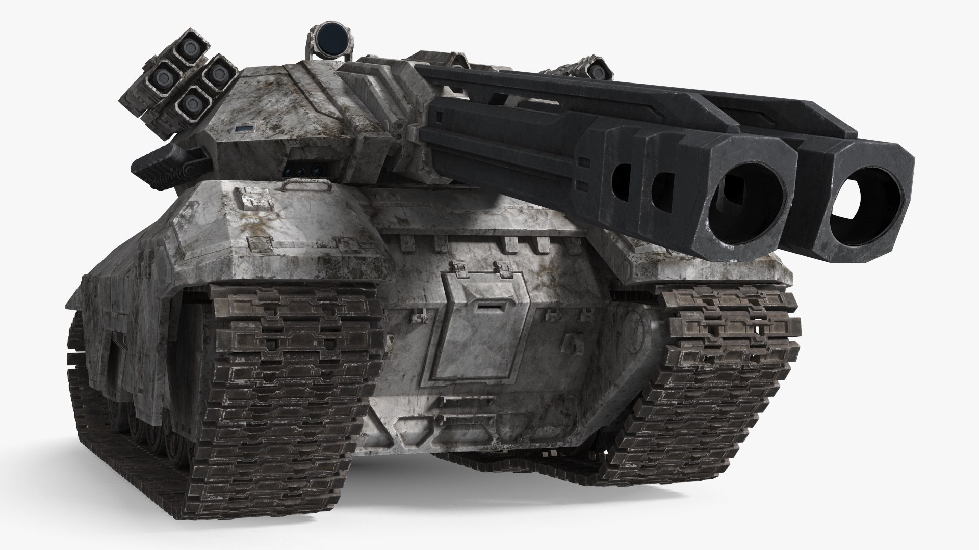 3D Model Futuristic Battle Tank With Damage Rigged - TurboSquid 2273661