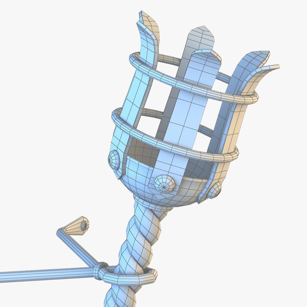 Metal Medieval Torch 3d Model