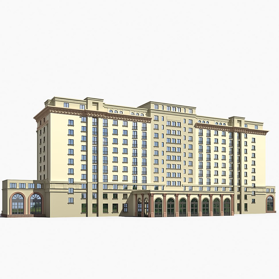 Classic Hotel Building 3d Model