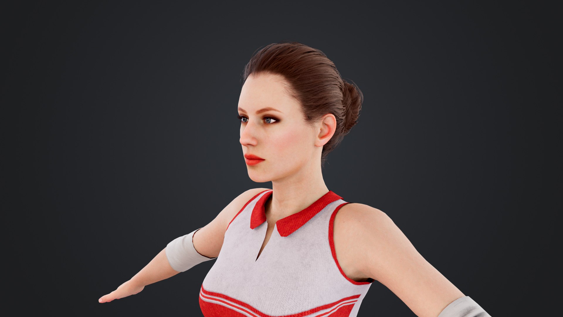 3D Female Volleyball Player Model - TurboSquid 2392192