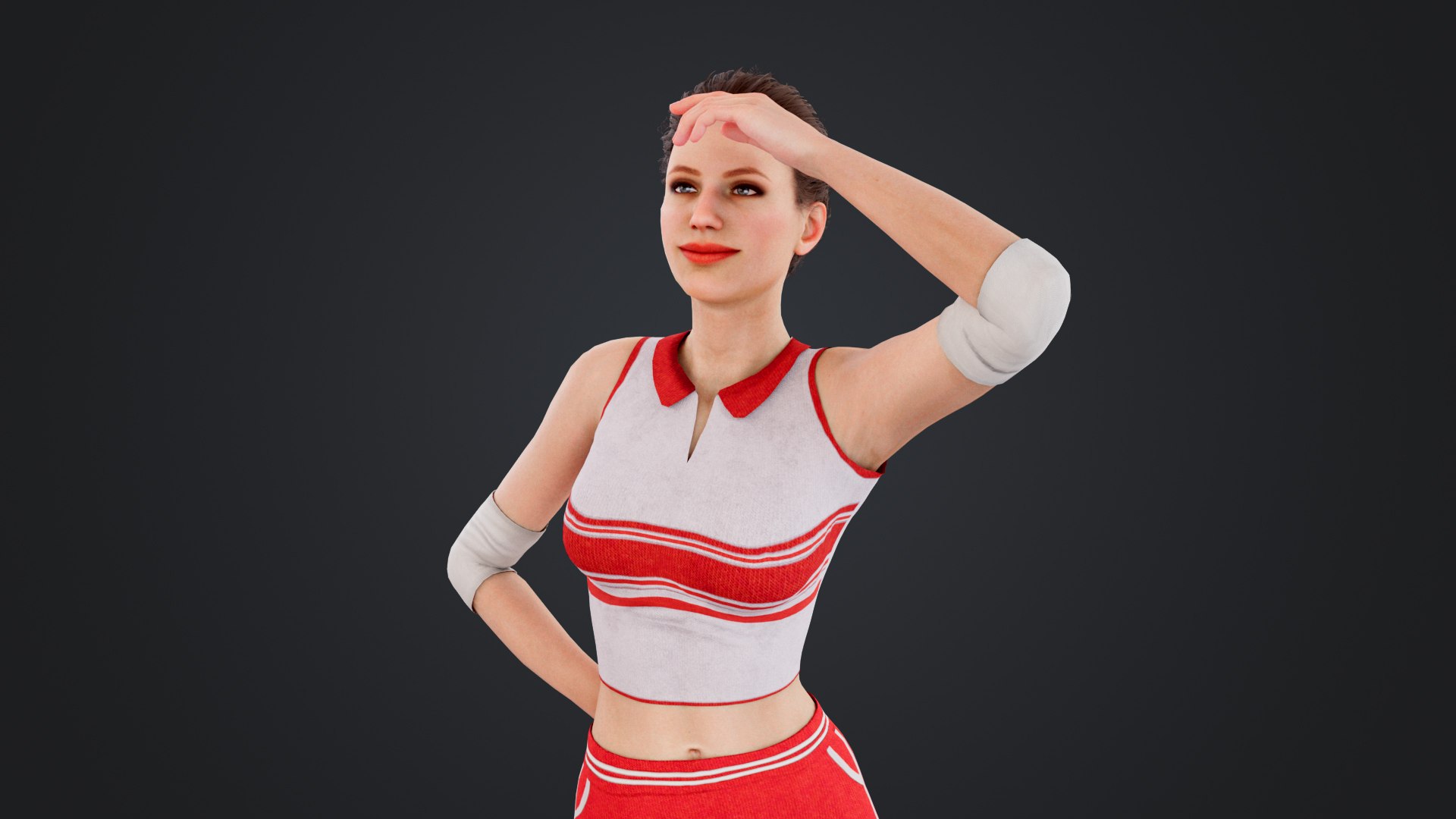 3D Female Volleyball Player Model - TurboSquid 2392192