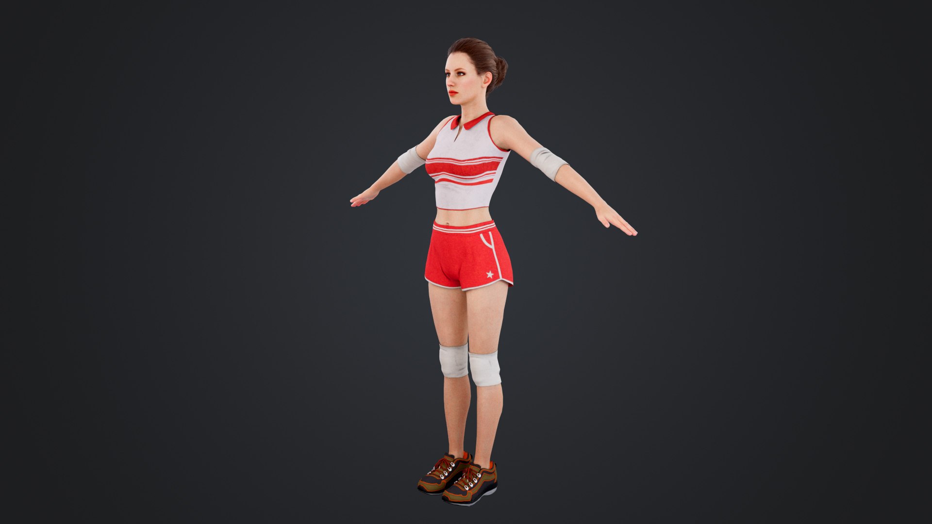 3D Female Volleyball Player Model - TurboSquid 2392192