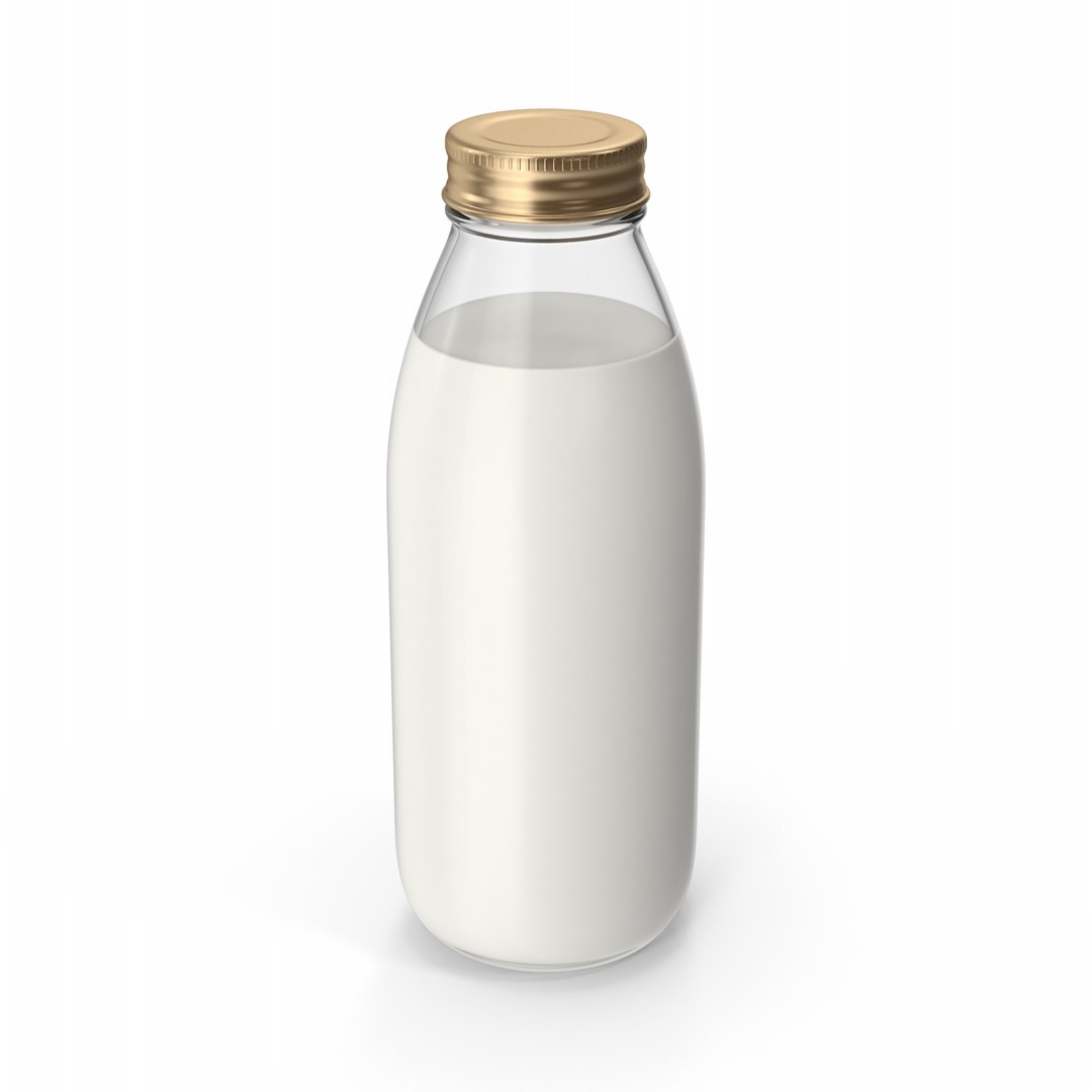 3D Milk Bottle - TurboSquid 1896921