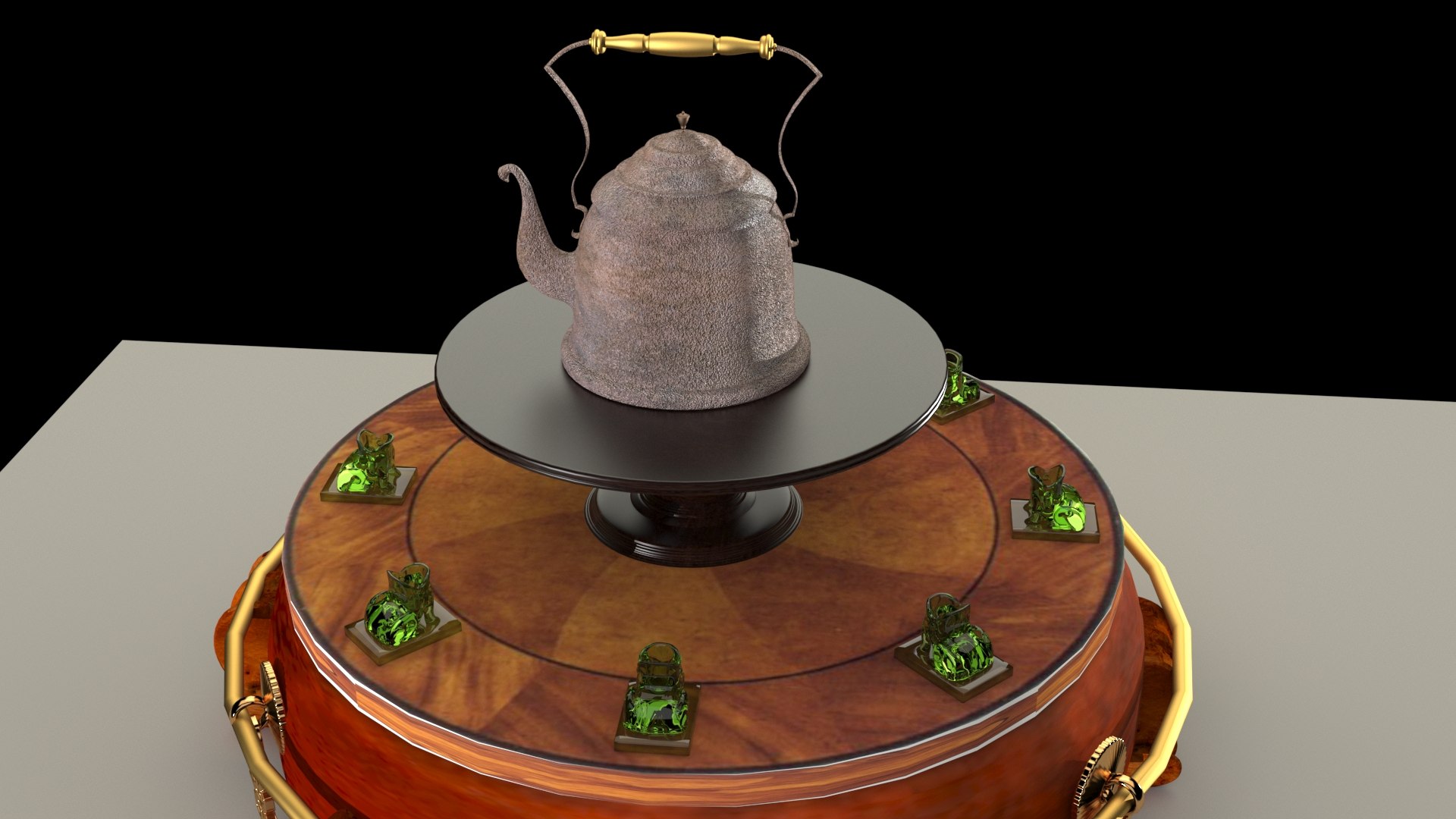 3D Model Chinese Copper Tea Pot - TurboSquid 1840560