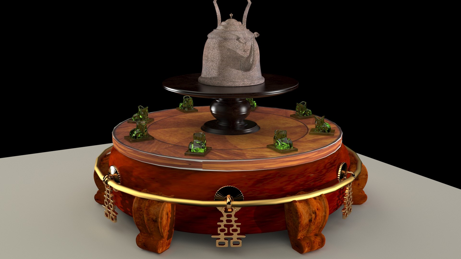 3D Model Chinese Copper Tea Pot - TurboSquid 1840560