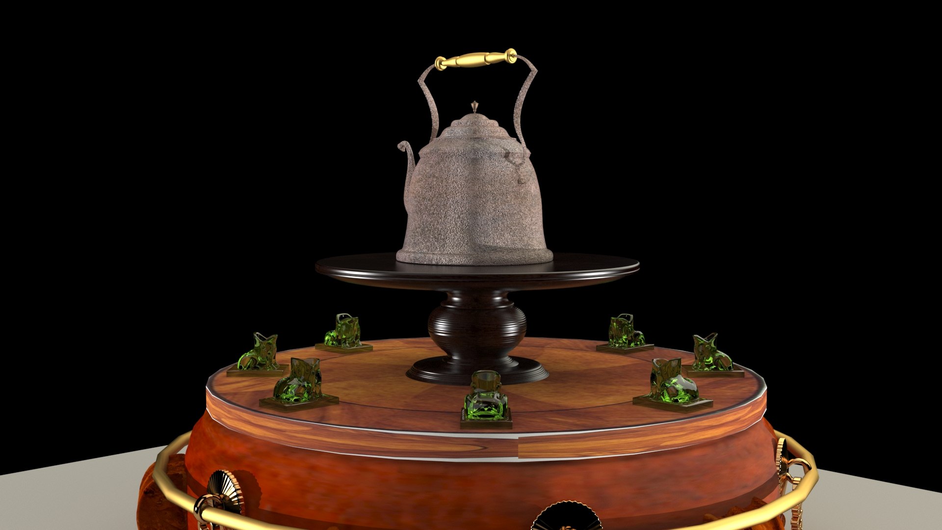 3D Model Chinese Copper Tea Pot - TurboSquid 1840560