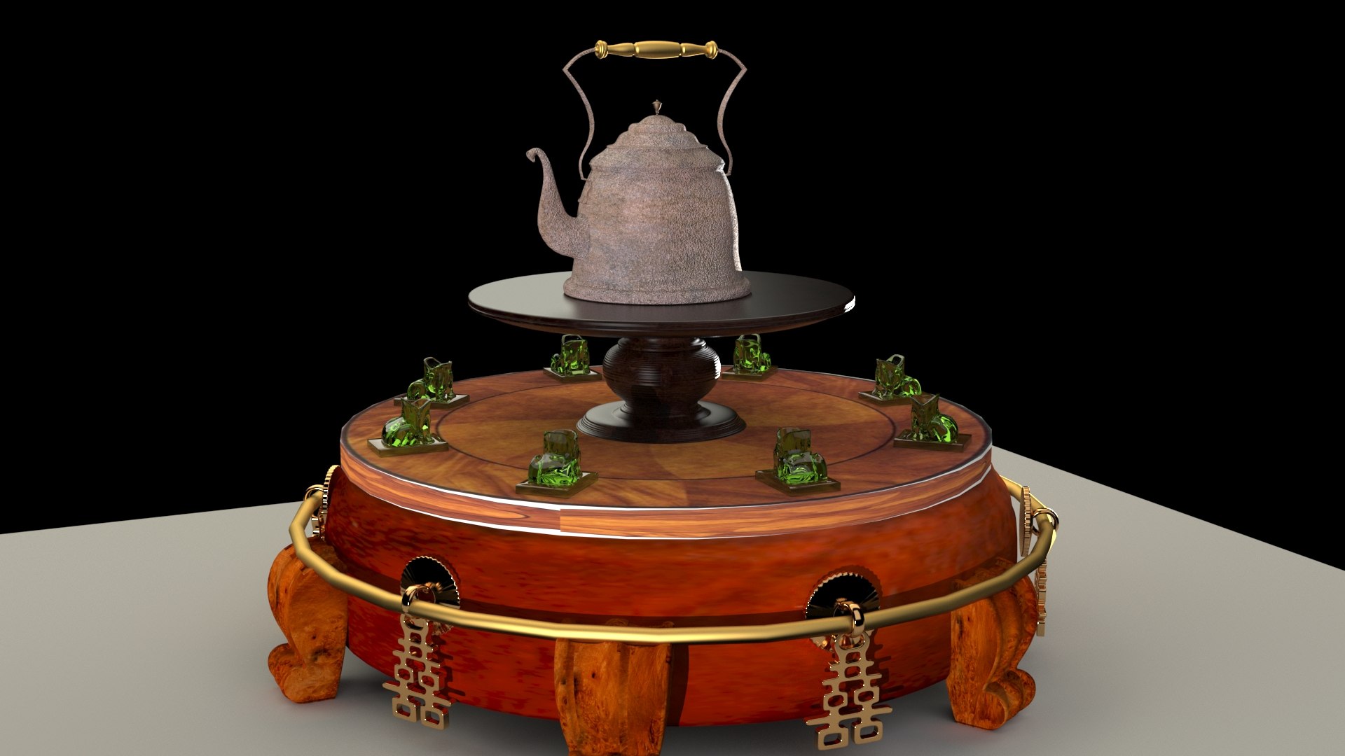 3D Model Chinese Copper Tea Pot - TurboSquid 1840560