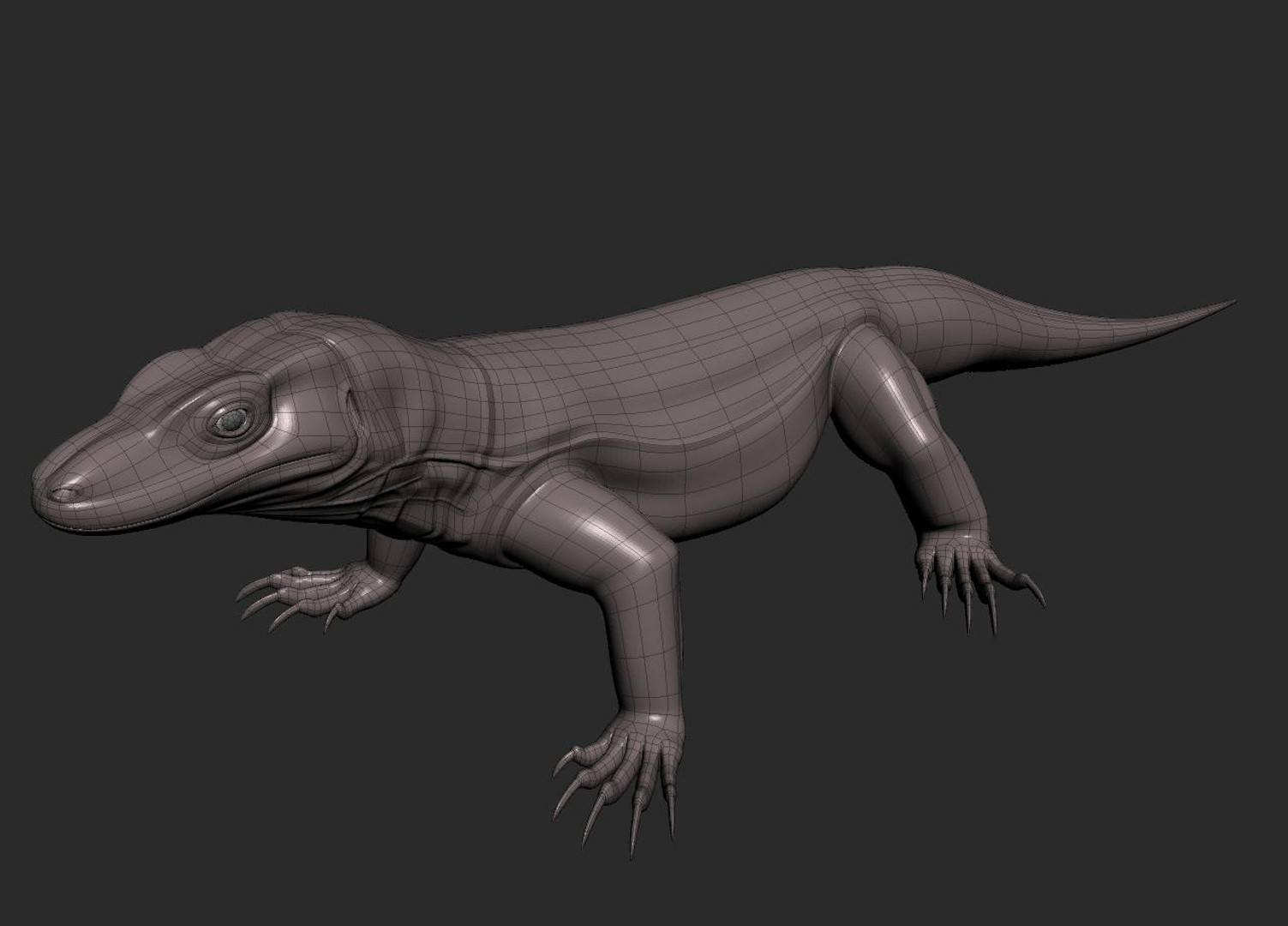komodo dragon 3d model